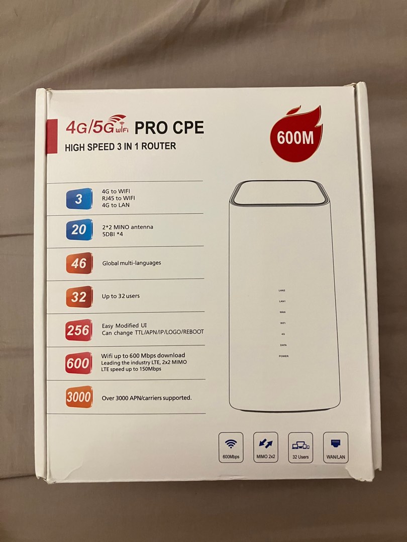 4G/5G PRO CPE high speed 3 in 1 router, Computers & Tech, Parts ...