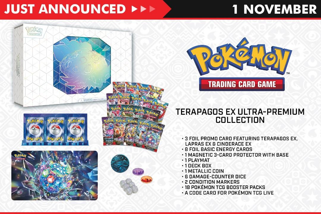 現貨 美版 ptcg 寵物小精靈 pokemon The Pokémon TCG: Terapagos ex Ultra Premium ...