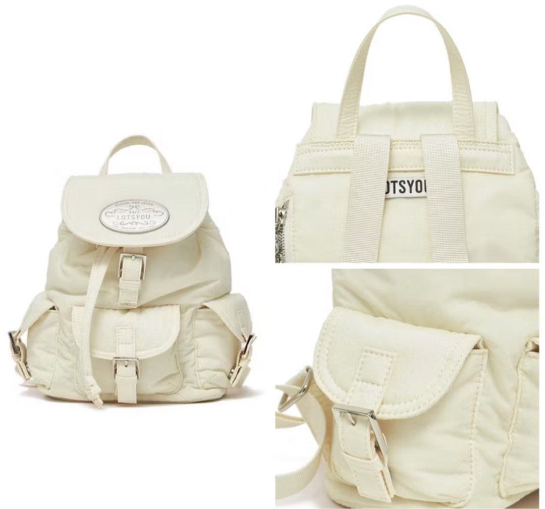 二手 LOTSYOU / Jennie同款 雙肩包 Nostalgia chubby Backpack, 她的時尚, 包包、錢包, 背包在旋轉拍賣