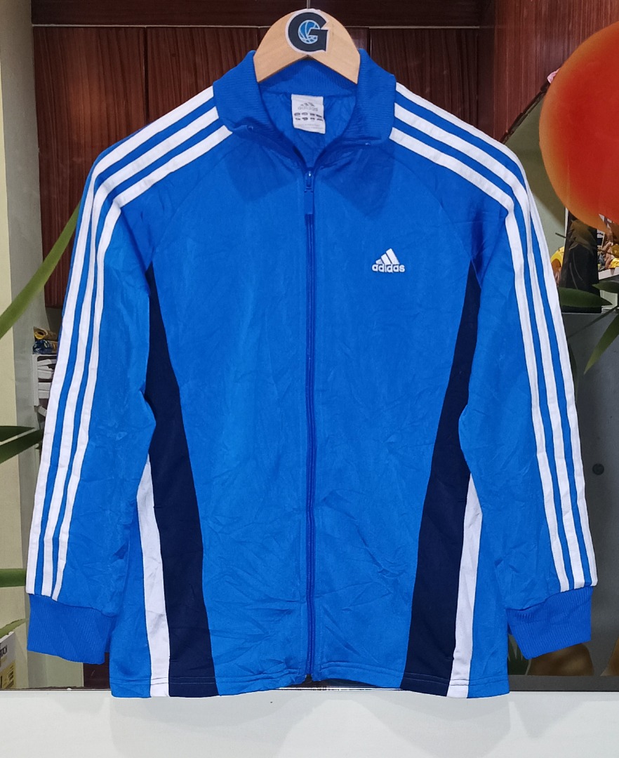 ADIDAS 3 Stripes Blue Colorway Full Zip Track Jacket, Men's Fashion ...