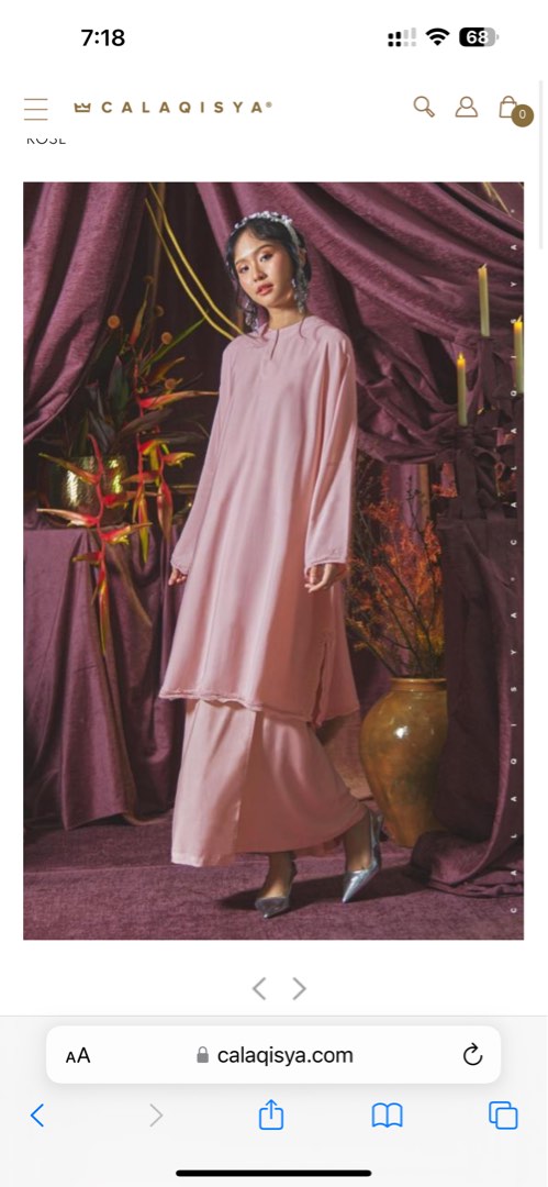 Calaqisya AKAAR TIARA IN CRYSTAL ROSE, Women's Fashion, Muslimah ...