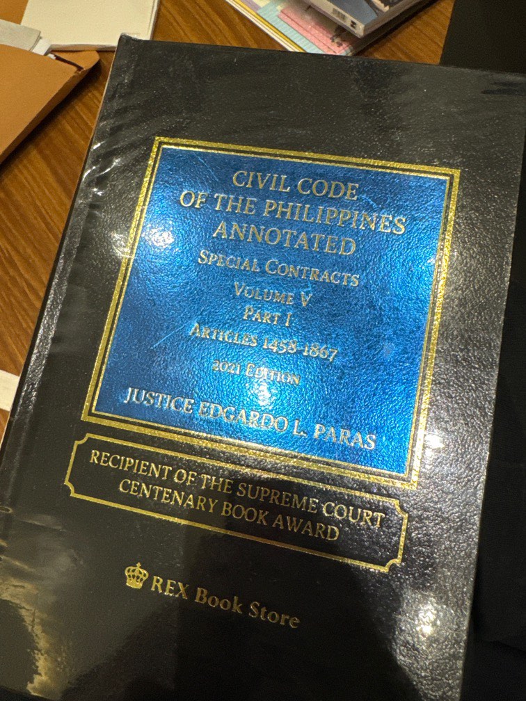 Civil Code Special Contracts Vol 5 Part 1 | PARAS, Hobbies & Toys, Books & Magazines, Textbooks ...