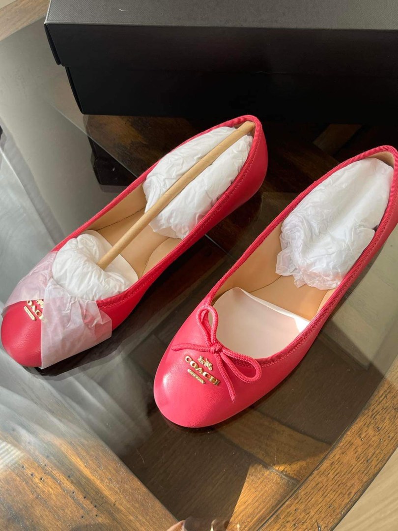 Coach Alina Leather Ballet, Women's Fashion, Footwear, Slippers and ...