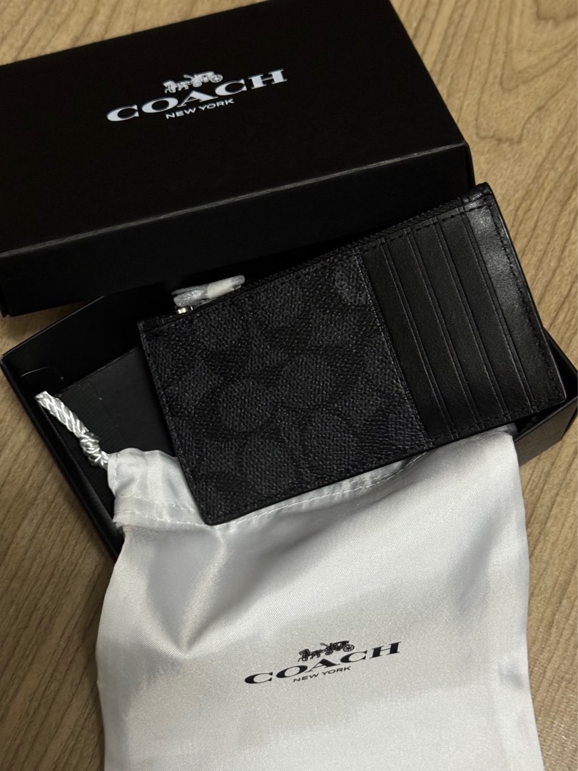 Coach Men Card Case in Signature Canvas, Luxury, Bags & Wallets on ...