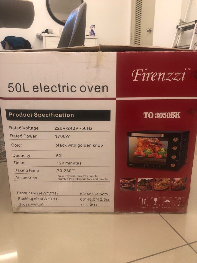 Firenzzi 50L Electric Oven, TV & Home Appliances, Kitchen Appliances ...