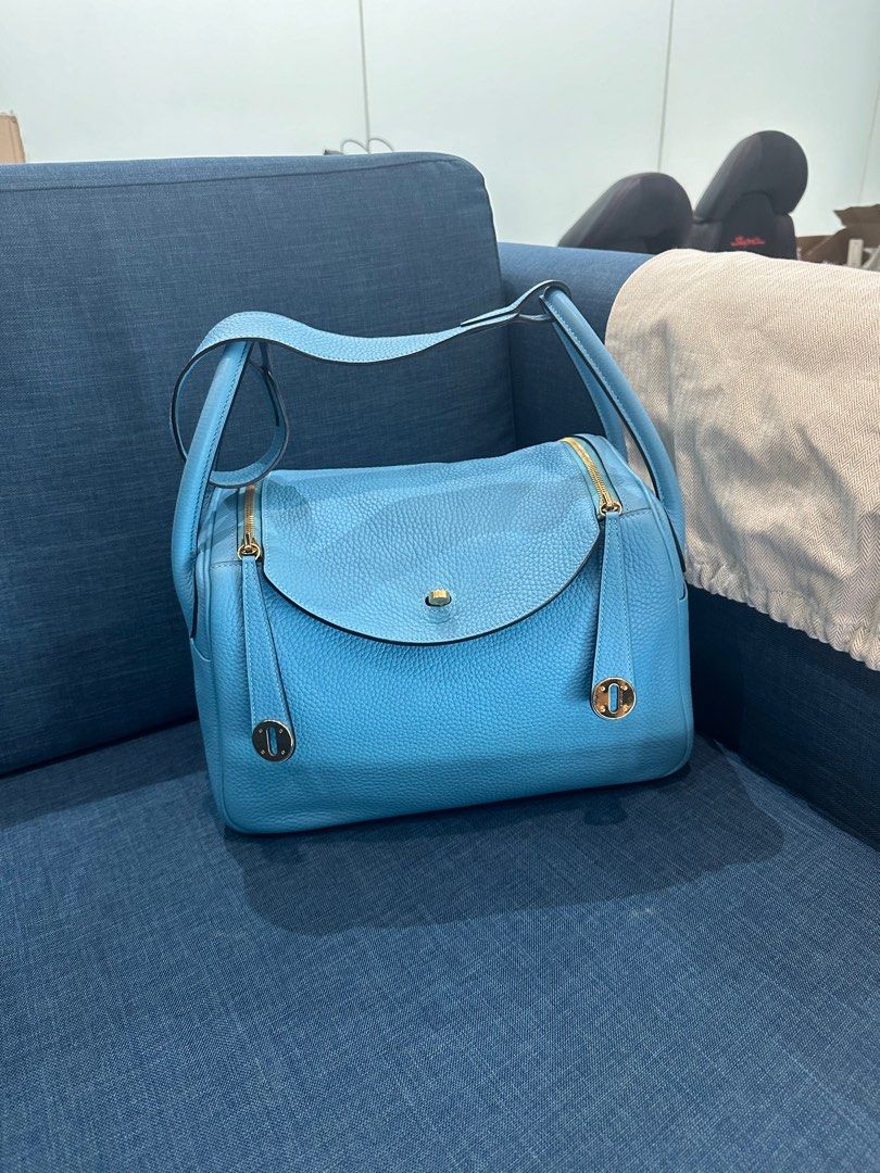 Hermes Lindy 30 (Blue De nord), Luxury, Bags & Wallets on Carousell