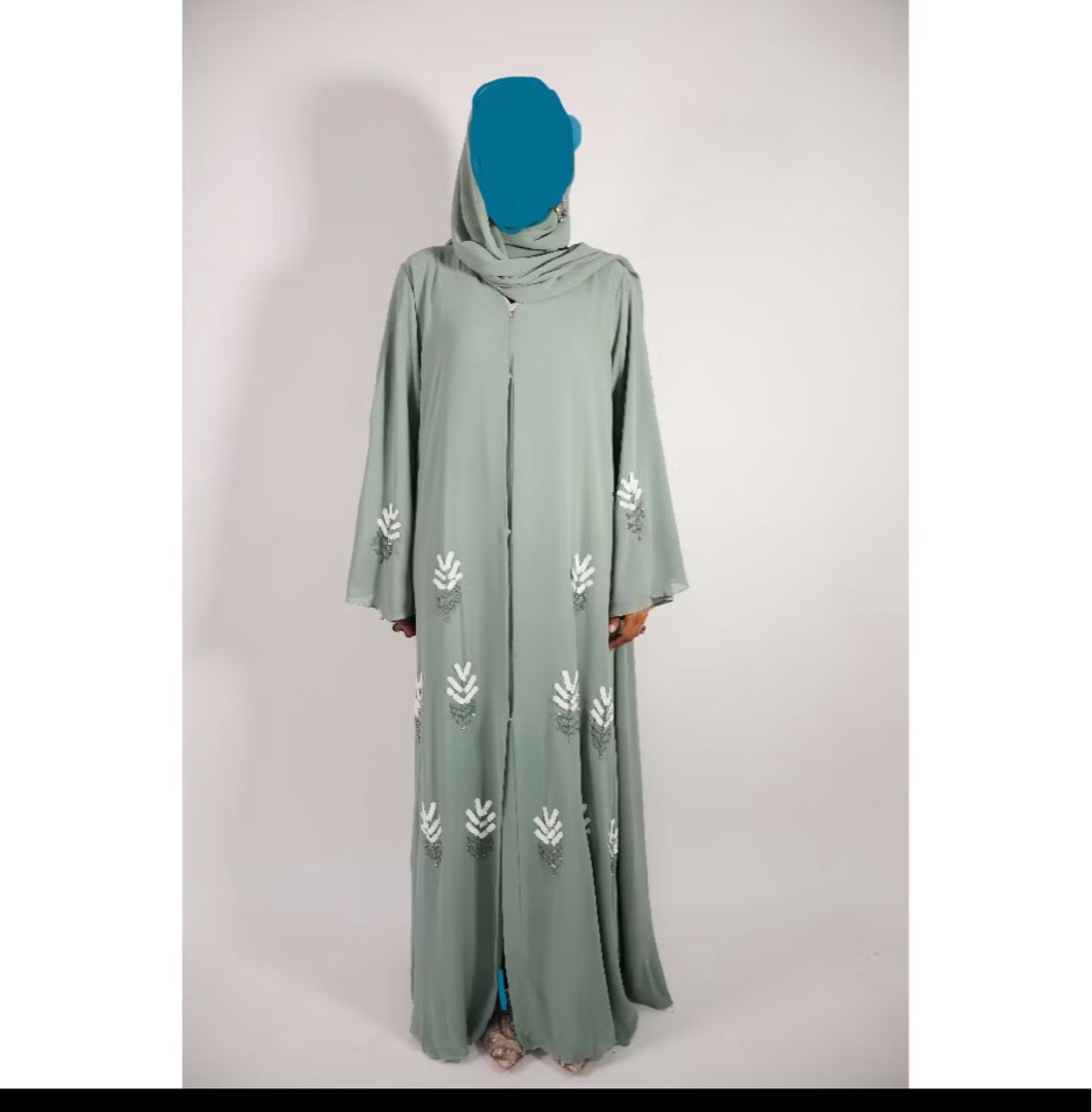 Hydef Sage Green ALIAA, Women's Fashion, Muslimah Fashion, Kaftans ...