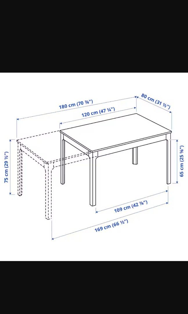 IKEA EKEDALEN Extendable table white 4 to 6 seats Furniture Home Living Furniture Other Home Furniture on Carousell