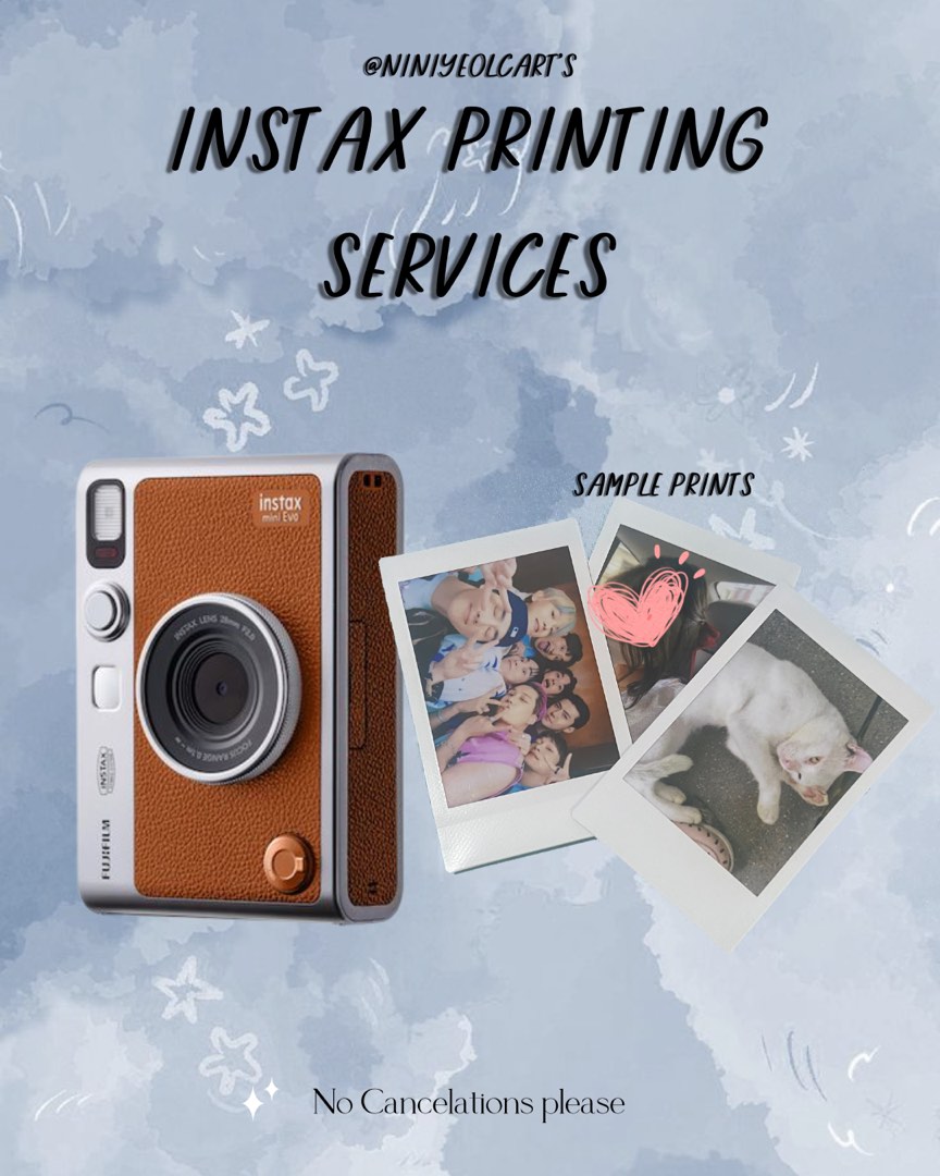 Instax Printing Services, Photography, Cameras on Carousell