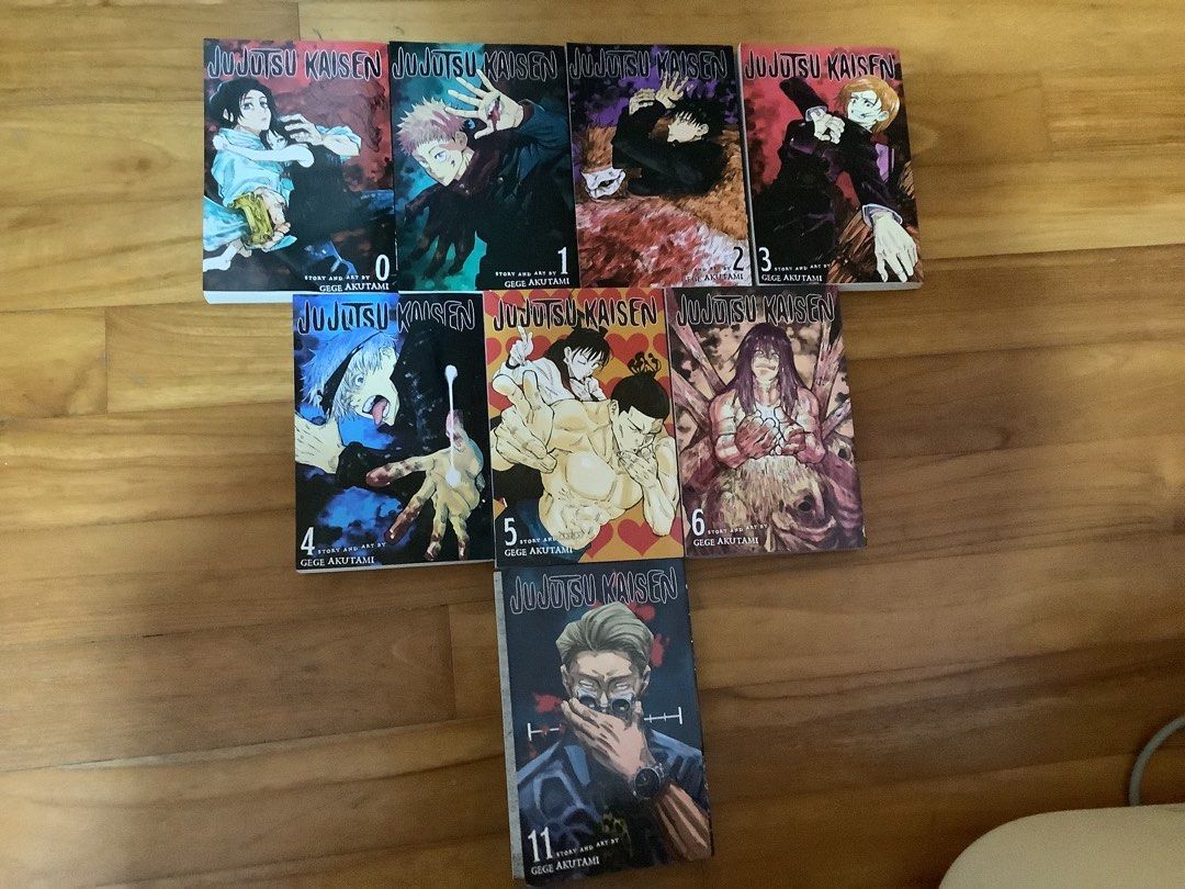 jujutsu kaisen JJK manga volumes 0, 1, 2, 3, 4, 5, 6 and 11, Hobbies ...