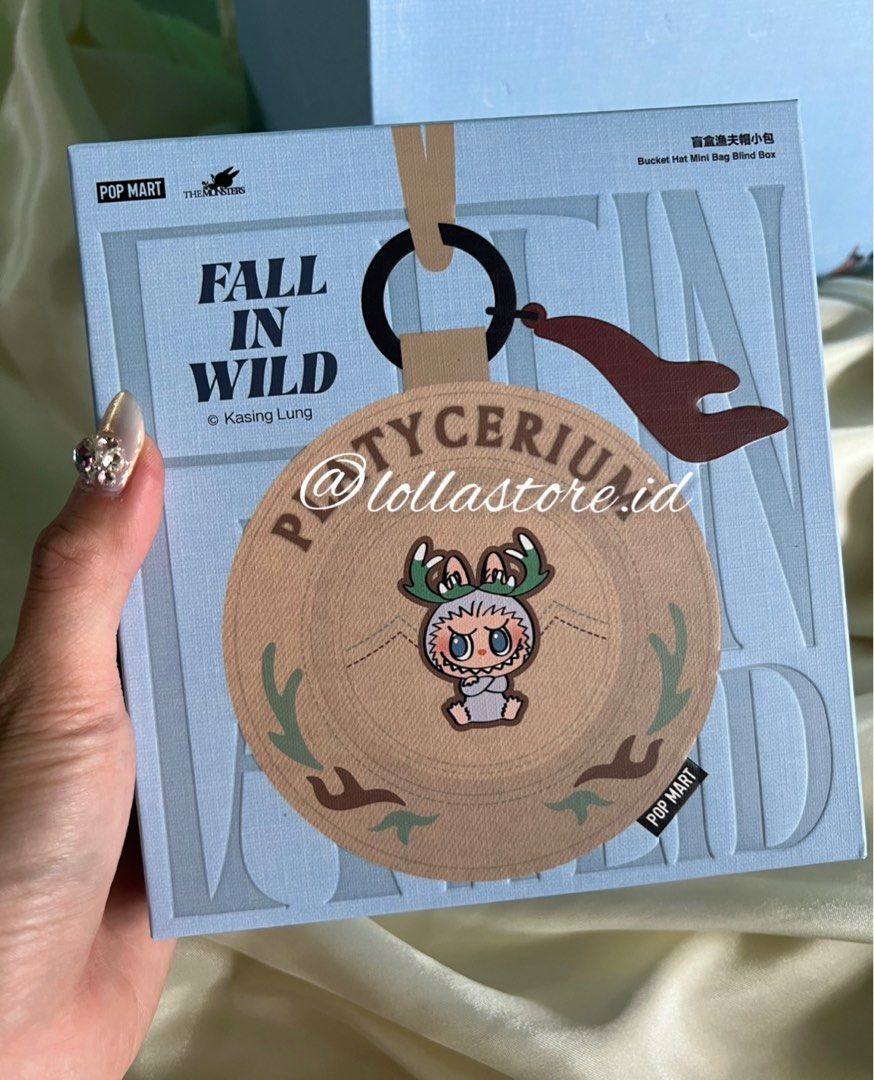 LABUBU MONSTER POPMART SMALL HAT BAG FALL IN WILD, Fesyen Wanita, Tas ...