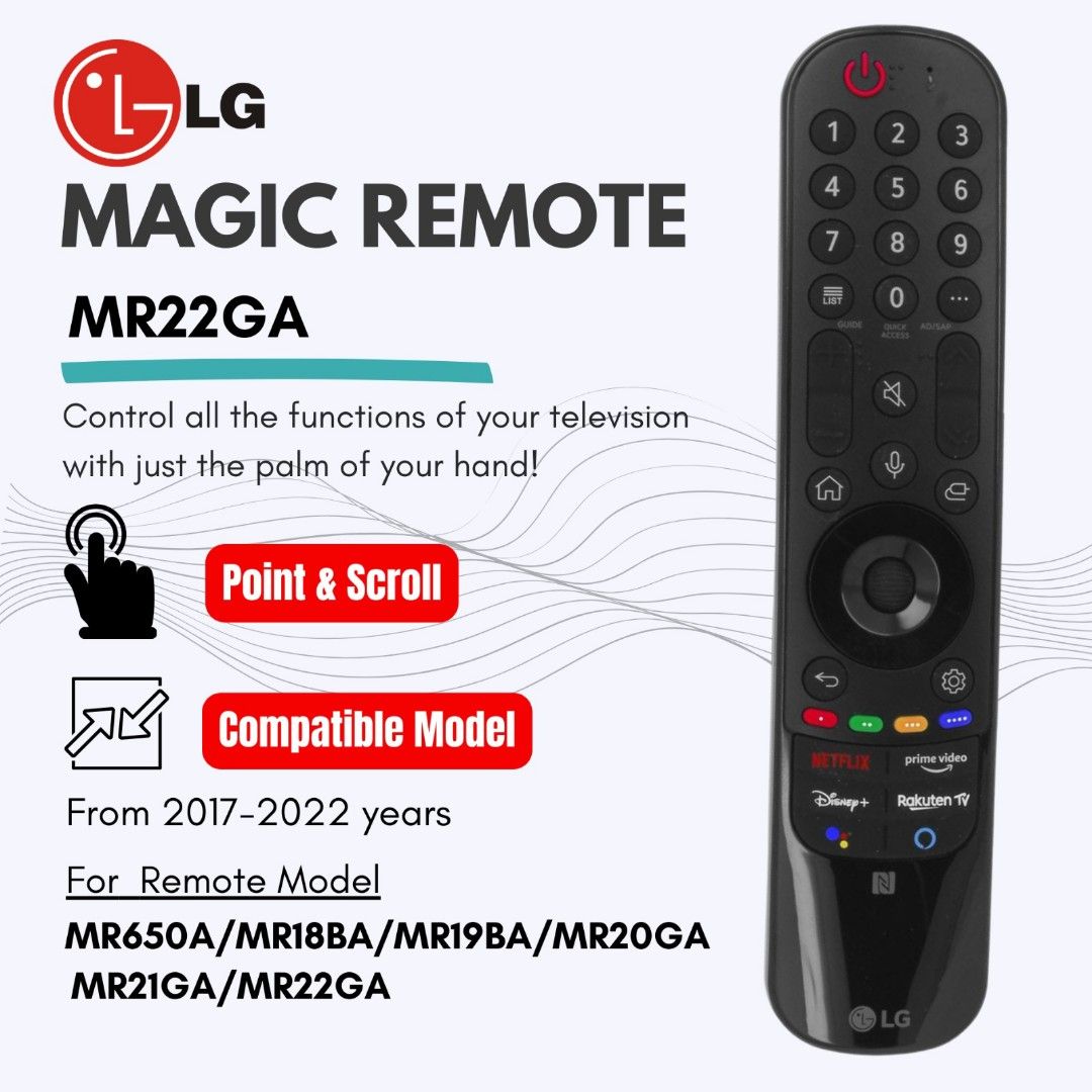 LG ORIGINAL AN-MR22GA Magic Remote Control Smart TV Remote with Voice ...