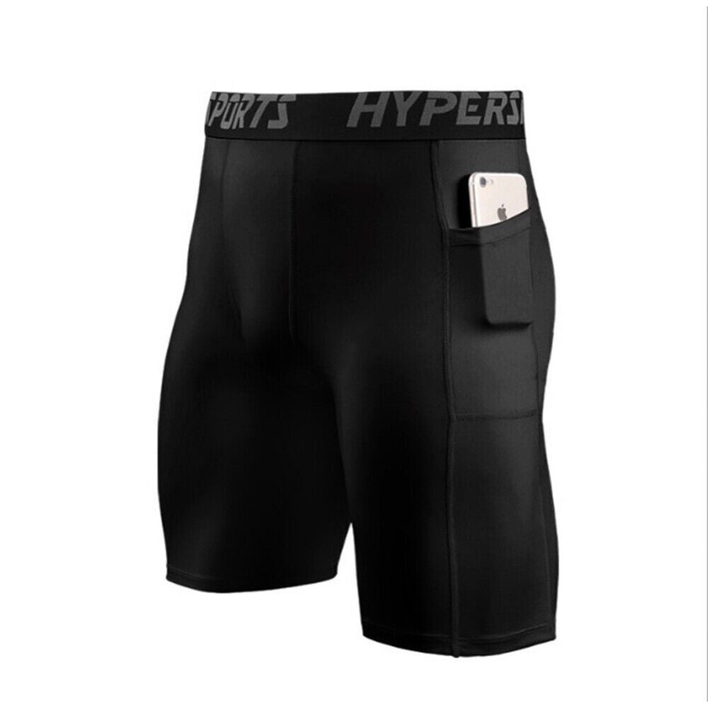 MEN'S COMPRESSION RUNNING SHORTS - BLACK, Men's Fashion, Activewear on ...
