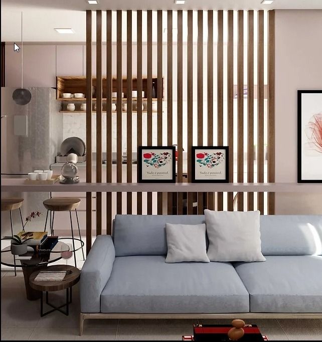 PVC Squaretube Wall Cladding Partition/Divider, Furniture & Home Living ...