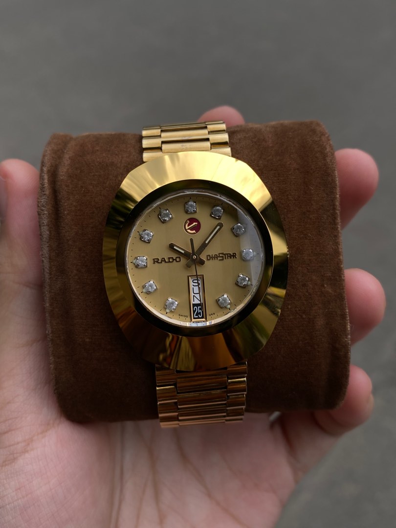 RADO Diastar Original Gold Dial Mens Watch, Luxury, Watches on Carousell