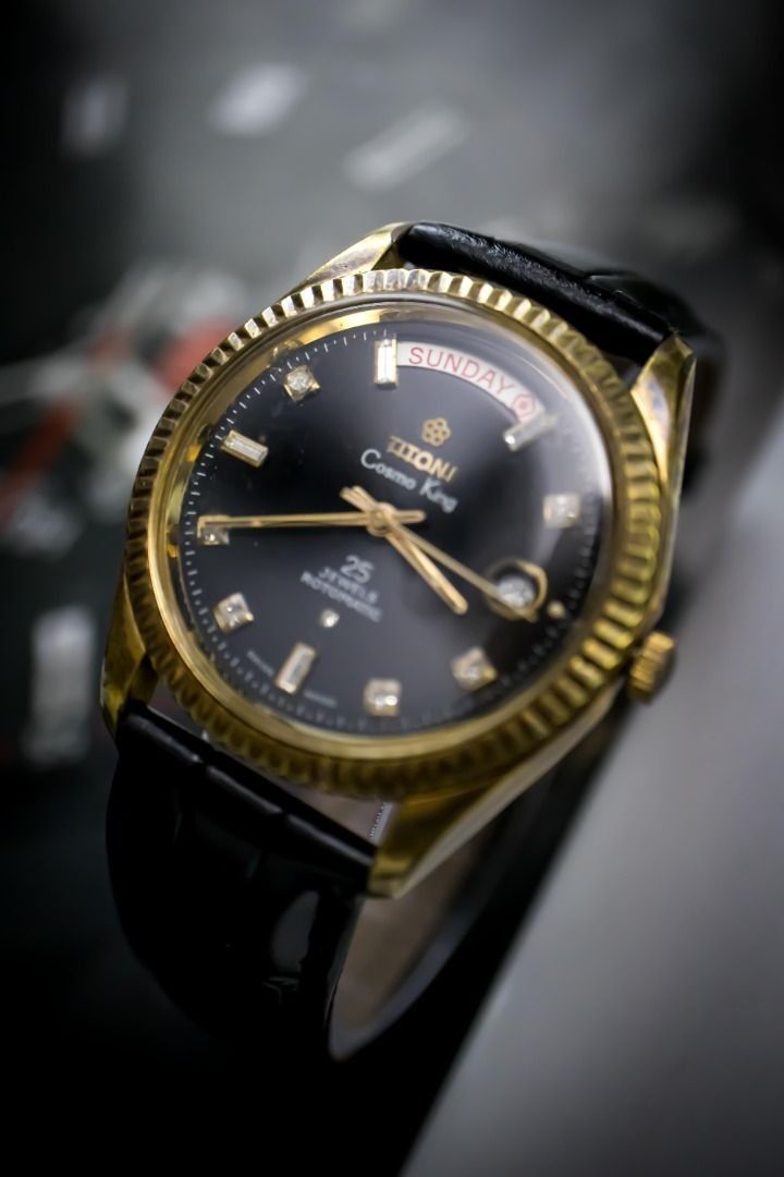 Rare Vintage Titoni Cosmo King "Presidential" Day & Date Swiss Made ...