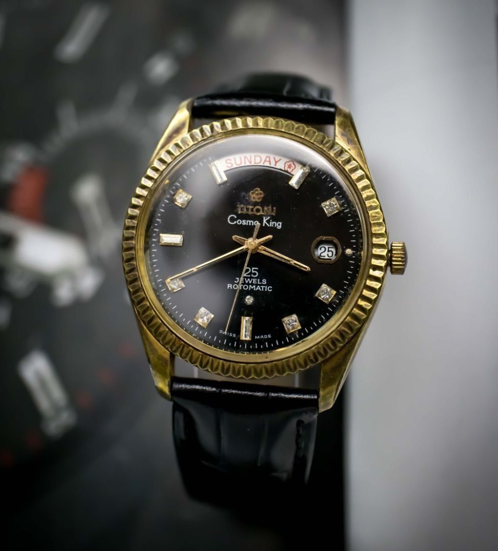 Rare Vintage Titoni Cosmo King "Presidential" Day & Date Swiss Made ...