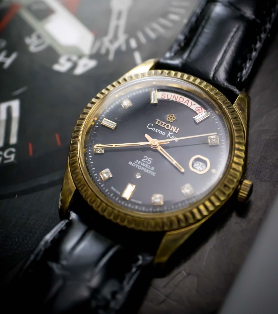 Rare Vintage Titoni Cosmo King "Presidential" Day & Date Swiss Made ...