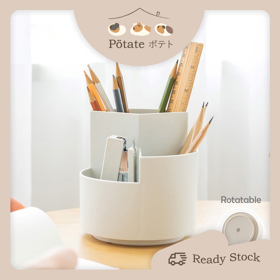 Rotate Turn Round Shape Pen Holder Japanese Style office ...