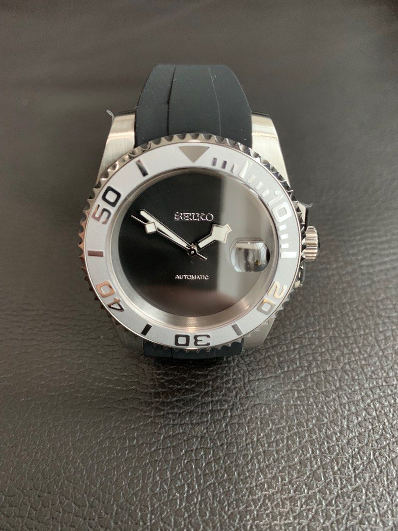 SEIKO NH35 BLACK YACHT MASTER - SEIKO MOD, Men's Fashion, Watches & Accessories, Watches on ...