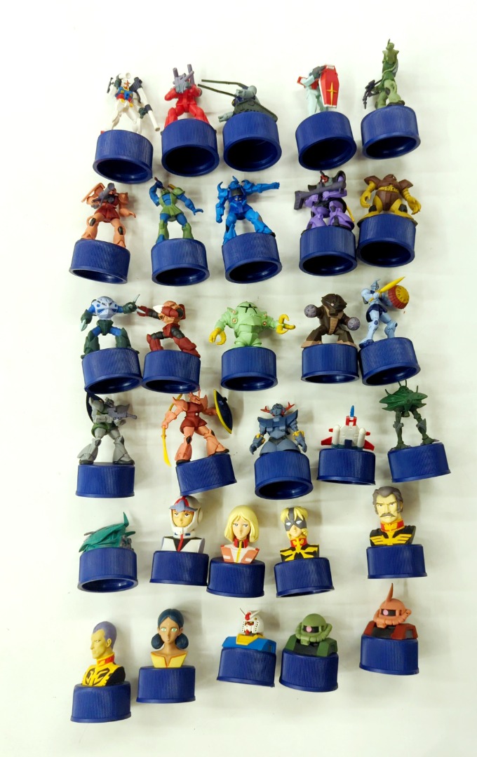(SET of 30) Mobile Suit Gundam PEPSI Bottle Cap Collection Figure Set ...