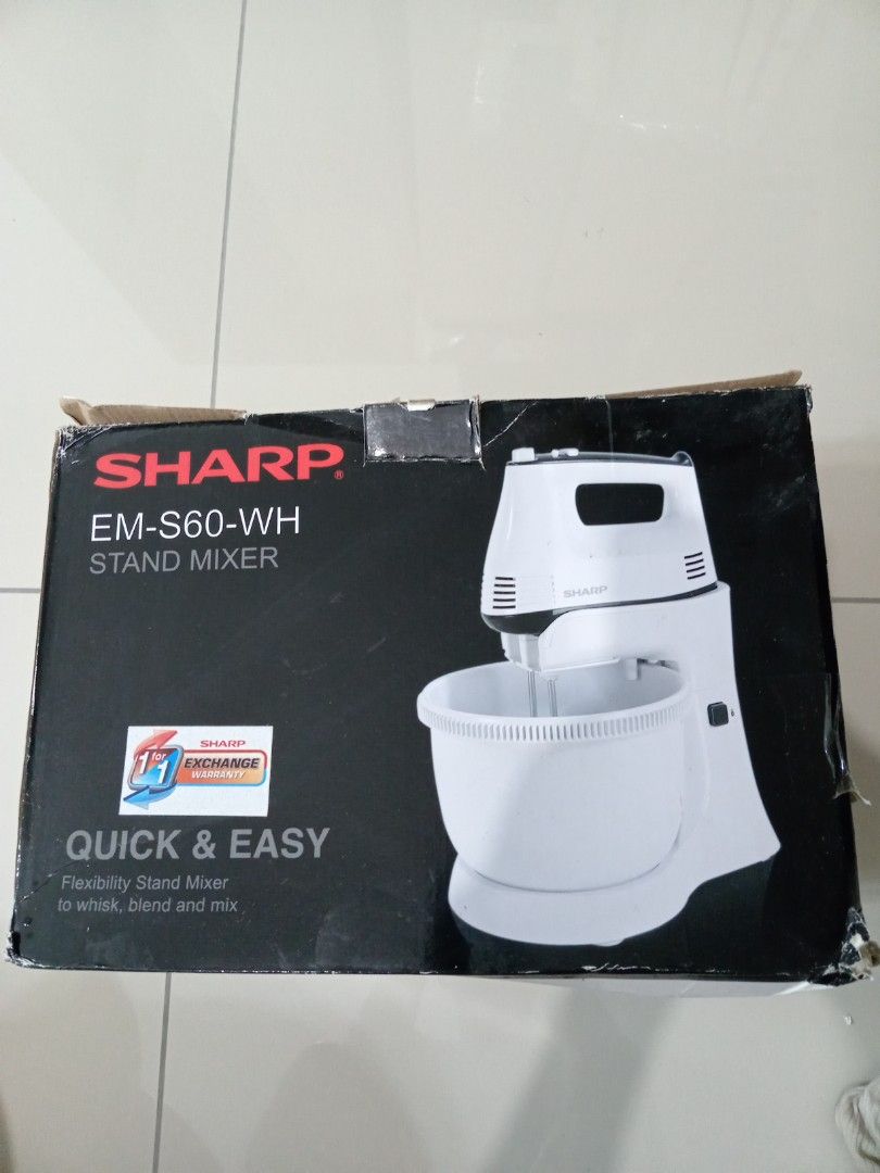 Sharp stand mixer EM- S60-WH, TV & Home Appliances, Kitchen Appliances ...
