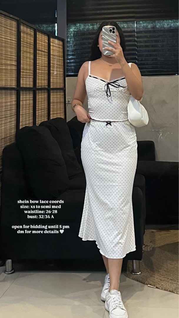 SHEIN bow coquette coords, Women's Fashion, Dresses & Sets, Sets or ...