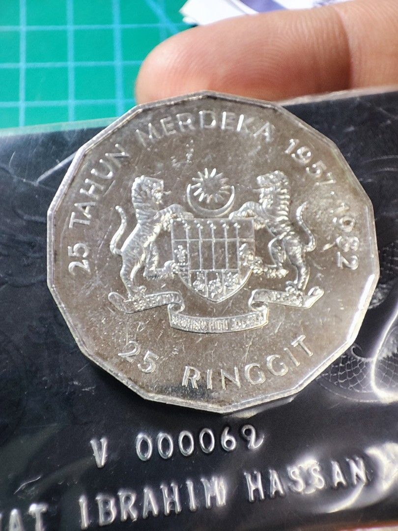 Silver Coin Original Rm25 Sempena 25TH Merdeka 1957-1982, Hobbies ...
