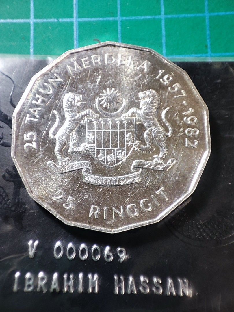 Silver Coin Original Rm25 Sempena 25TH Merdeka 1957-1982, Hobbies ...