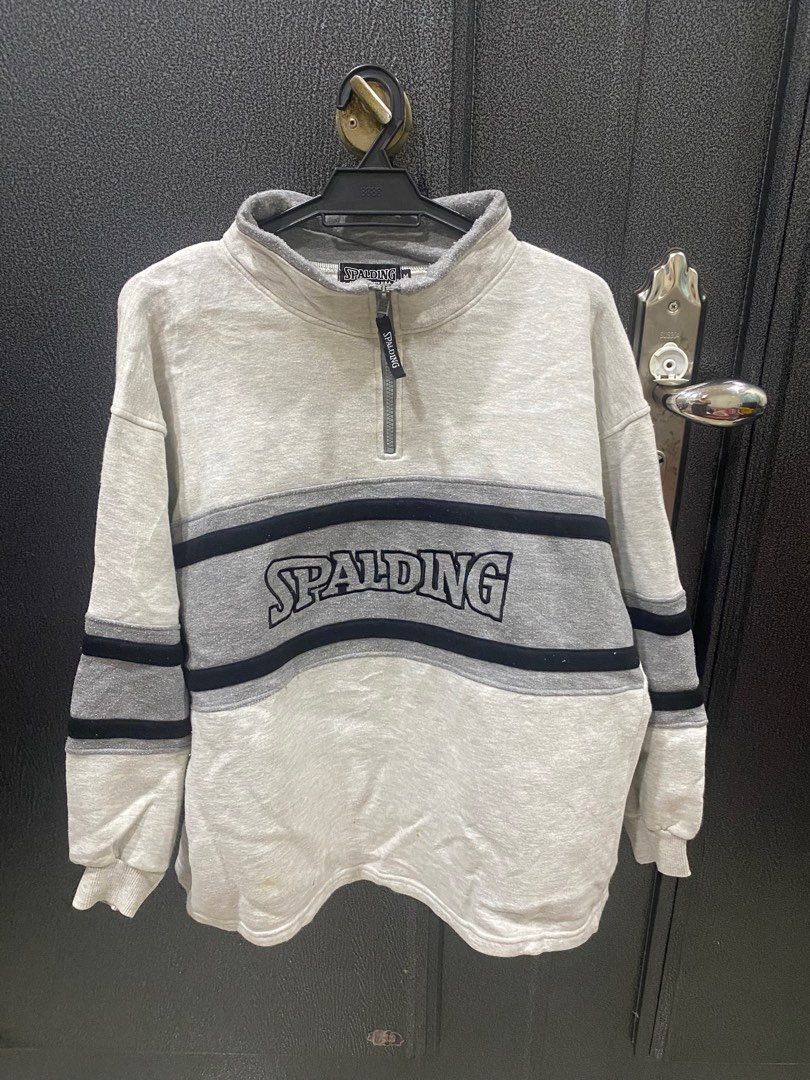 Spalding Half zipper Jacket, Men's Fashion, Coats, Jackets and ...