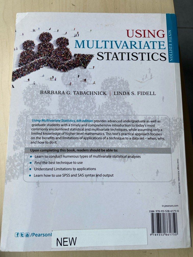 Using Multivariate Statistics, Hobbies & Toys, Books & Magazines, Textbooks on Carousell