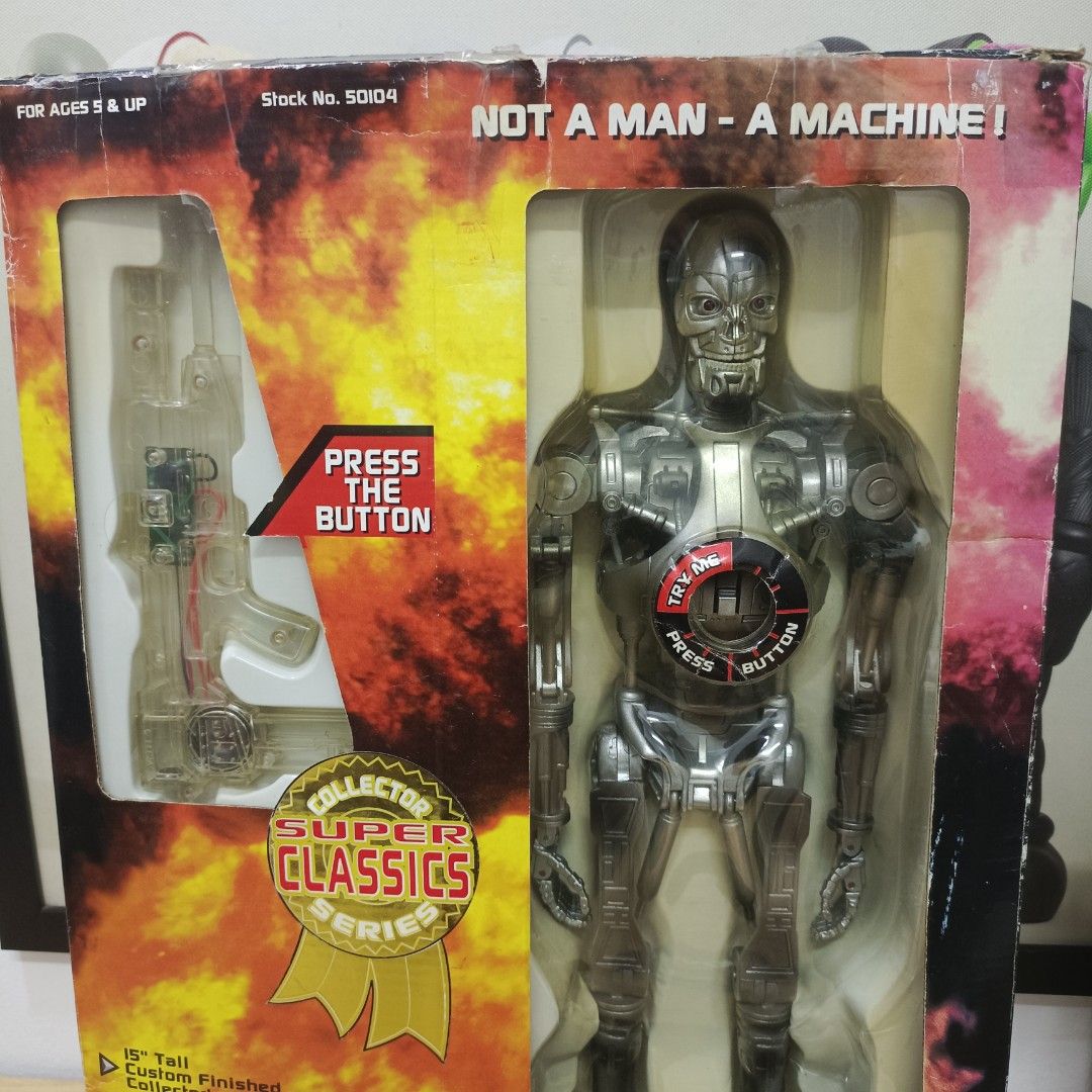 VINTAGE 1997 TOY ISLAND TERMINATOR 2 JUDGEMENT DAY ENDOSKELETON FIGURE ...