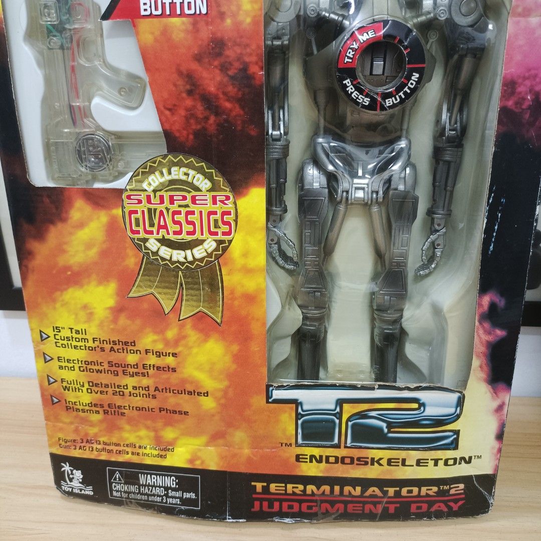 VINTAGE 1997 TOY ISLAND TERMINATOR 2 JUDGEMENT DAY ENDOSKELETON FIGURE ...