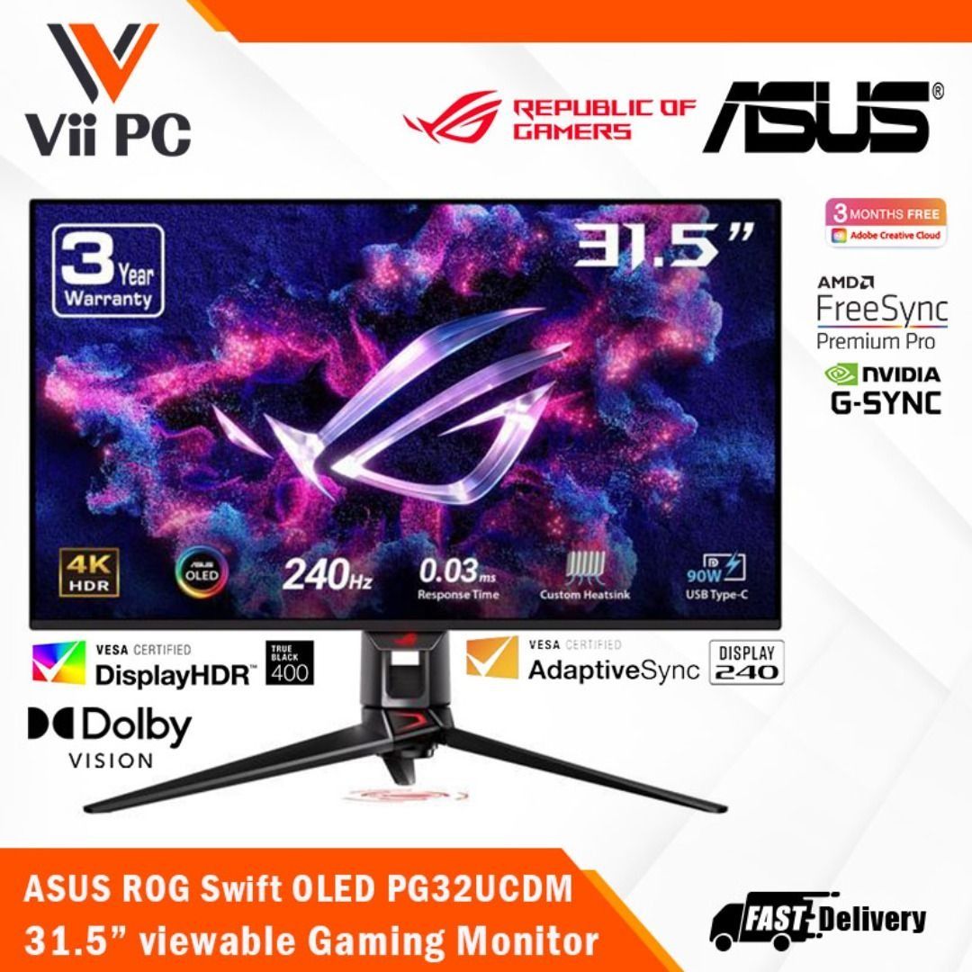 ( Ready Stock ) ROG Swift OLED PG32UCDP PG32UCDM gaming monitor 32-inch (31.5 inch viewable ...