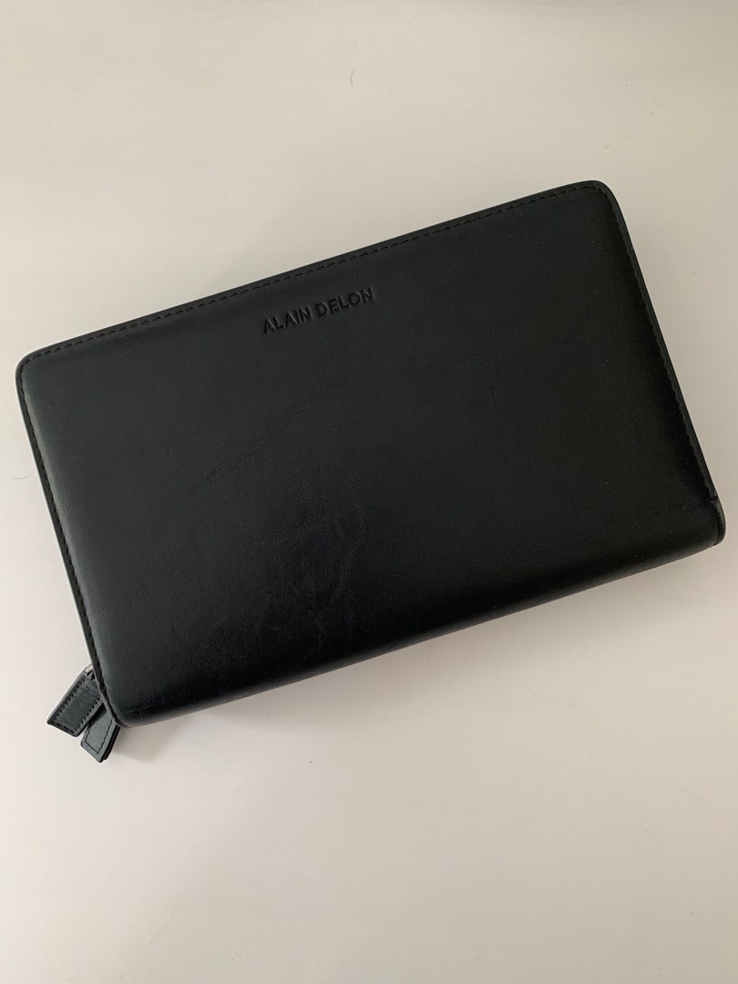 Alain Delon Black Wallet Clutch Pouch, Women's Fashion, Bags & Wallets ...