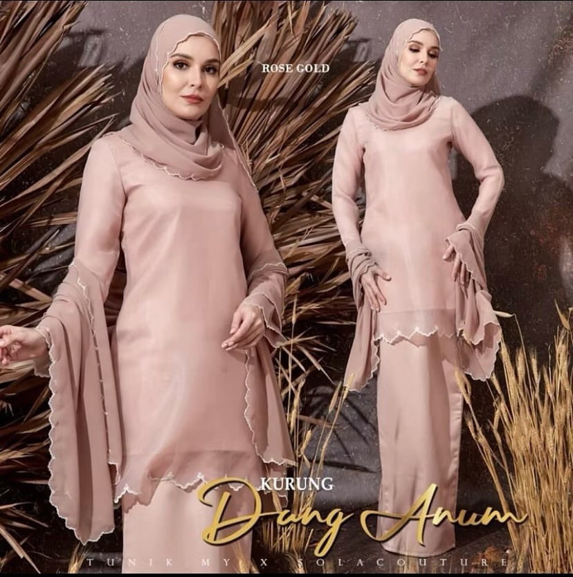 BAJU TUNANG ROSE GOLD/ BAJU KAWIN ROSE GOLD / BAJU RAYA ROSE GOLD PLUS ...