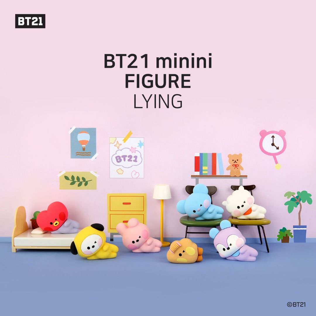 BT21 Minini Figure Lying ( rj mang cooky bts ), Hobbies & Toys, Memorabilia & Collectibles, K ...
