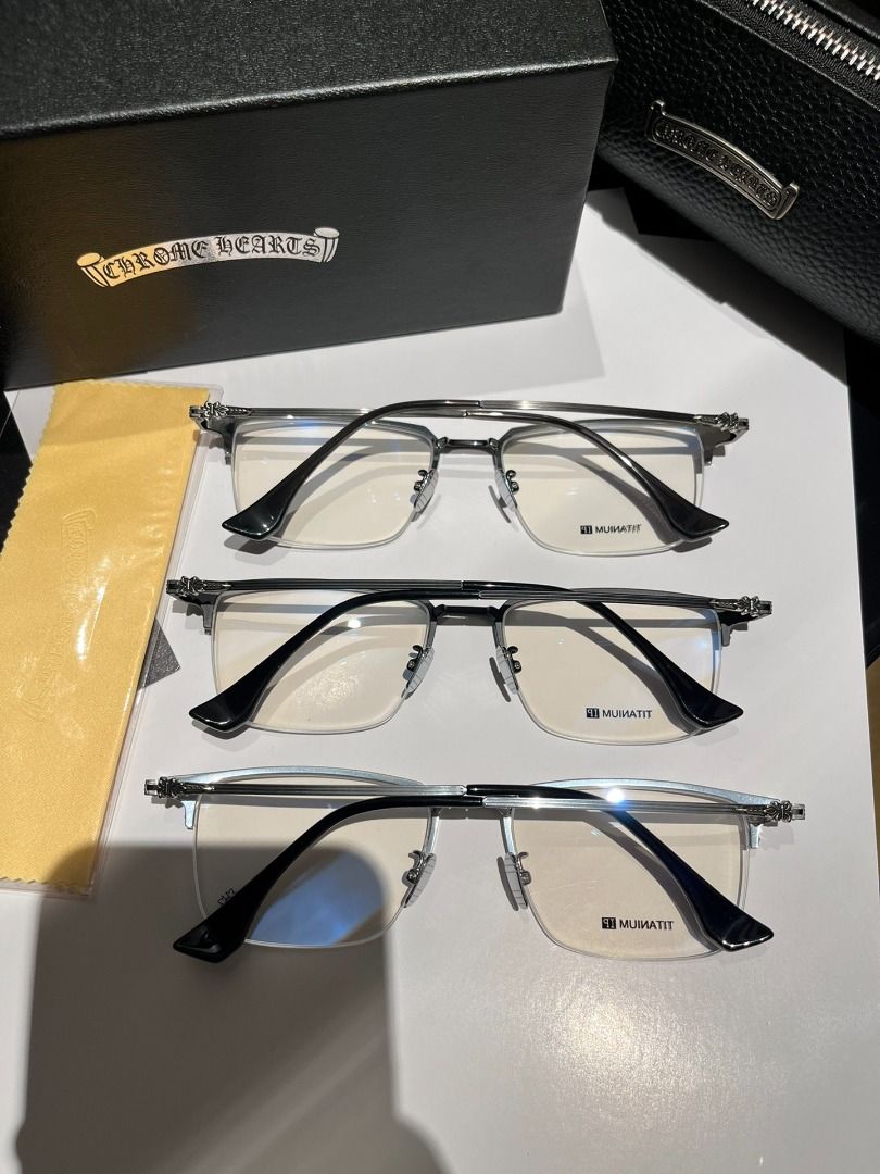 Chrome Hearts Titanium Glass Frame, Men's Fashion, Watches ...
