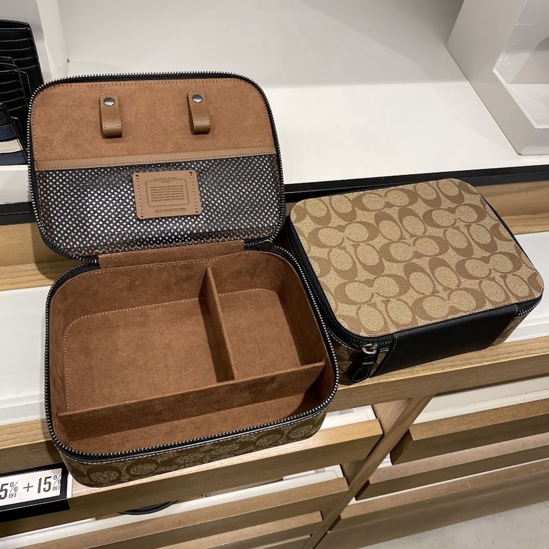 Coach Tech Organizer In Colorblock Signature Canvas in Khaki, Luxury ...