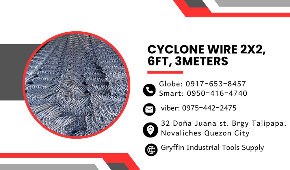 Cyclone Wire 2x2, 6ft, 3meters, Commercial & Industrial, Industrial ...