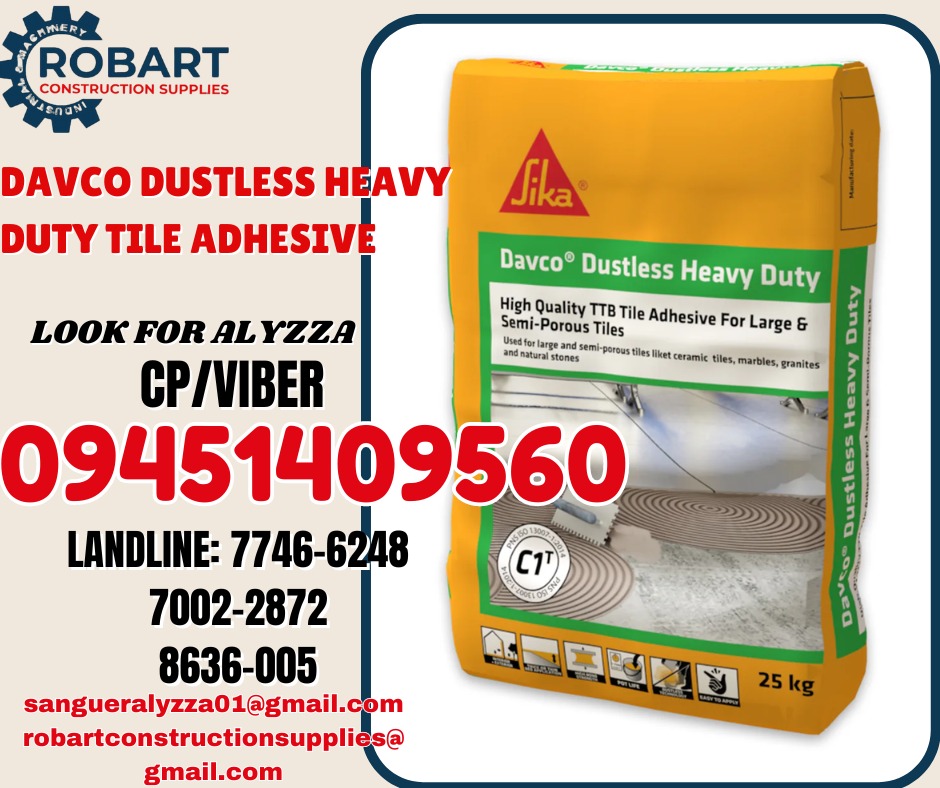 DAVCO DUSTLESS HEAVY DUTY TILE ADHESIVE, Commercial & Industrial ...