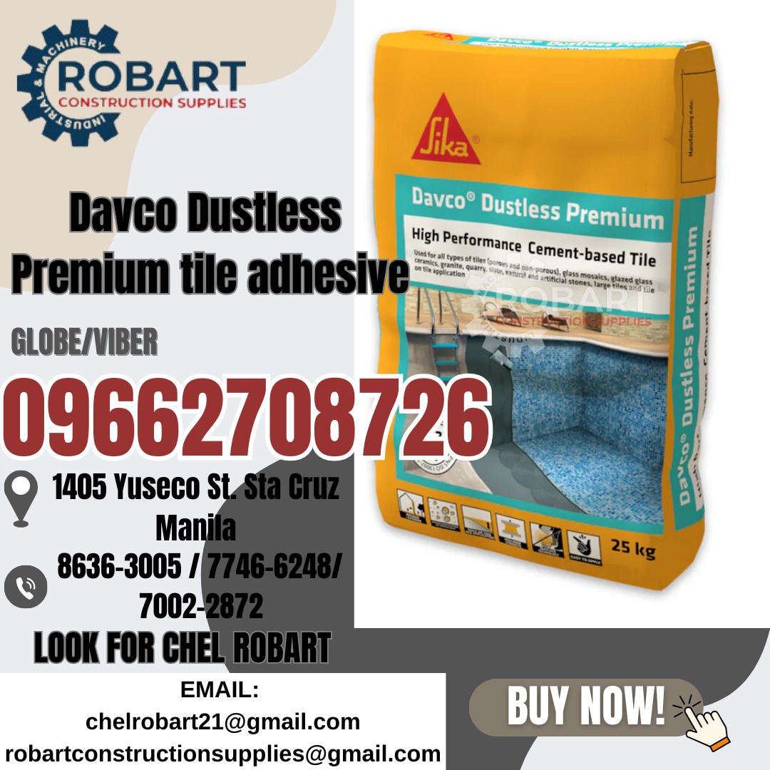 DAVCO DUSTLESS PREMIUM TILE ADHESIVE, Commercial & Industrial ...
