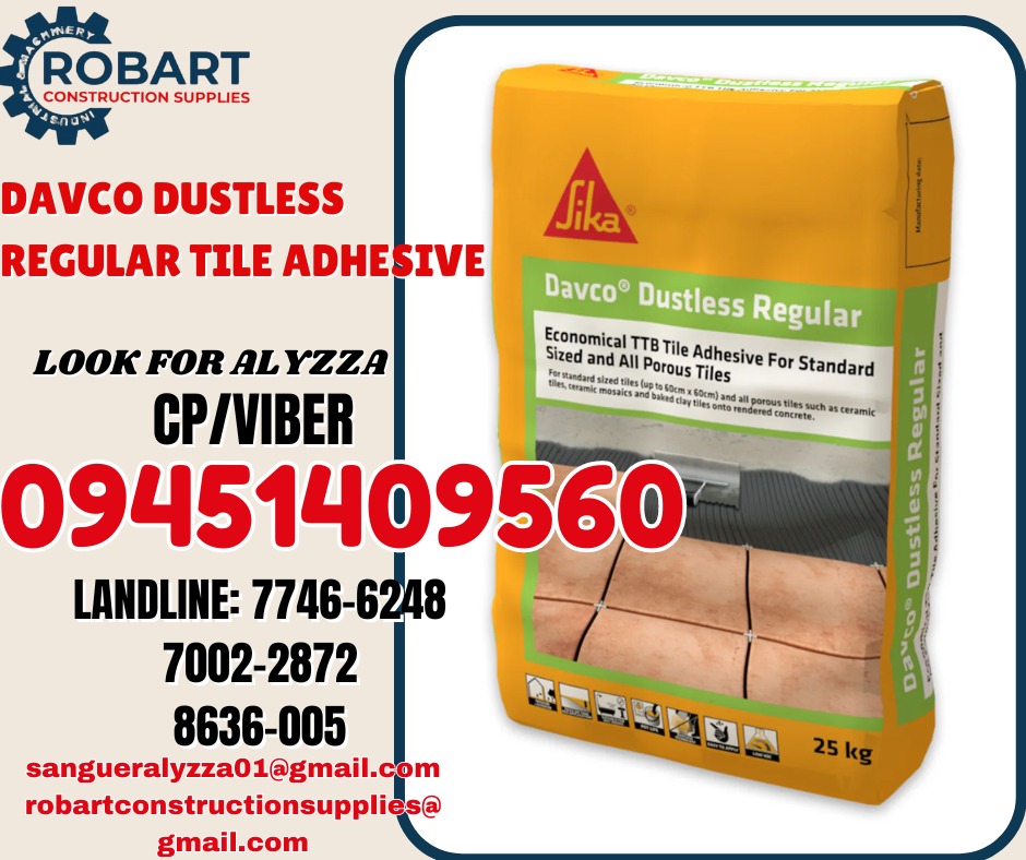 DAVCO DUSTLESS REGULAR TILE ADHESIVE, Commercial & Industrial ...