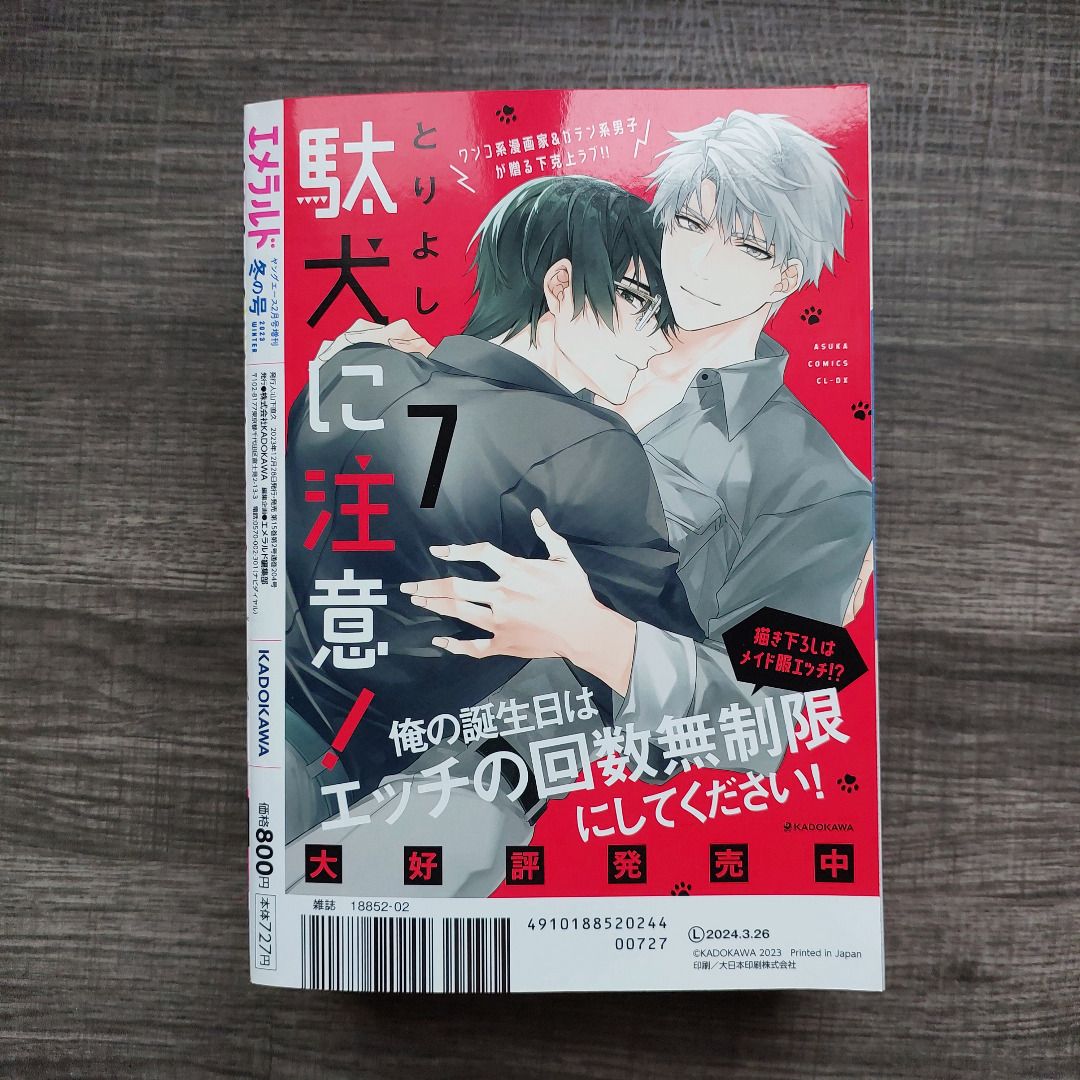 Emerald Magazine Winter 2023 | Manga Yaoi BL Boys Love Sekaiichi ...