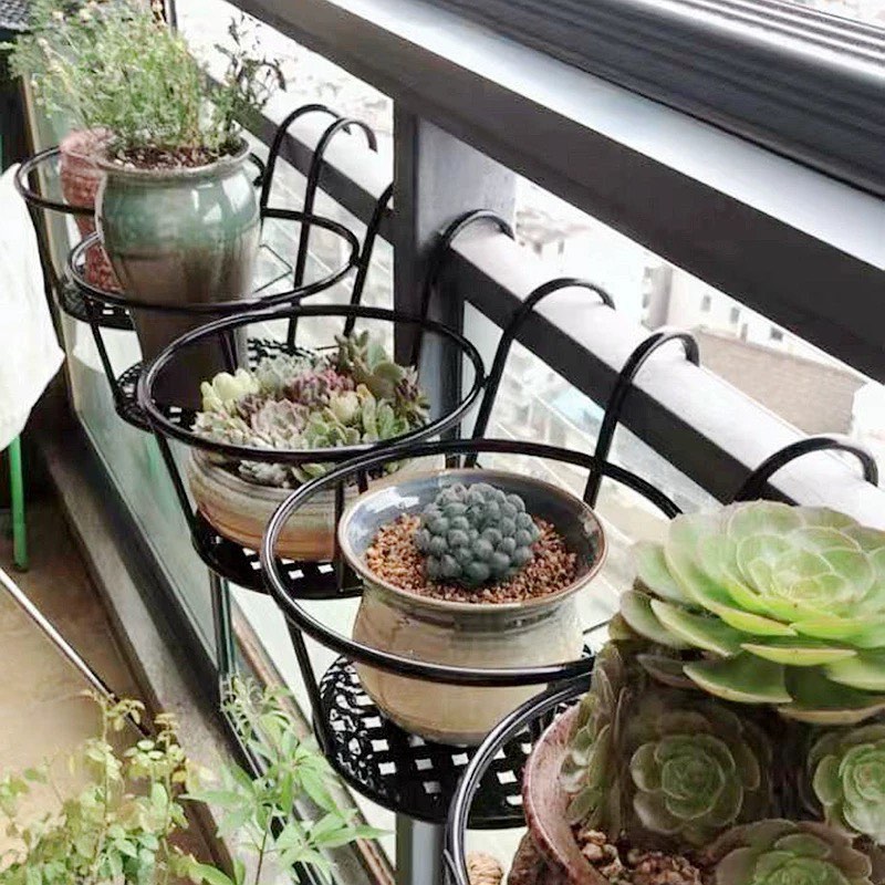 Flower stand balcony European style iron balcony flower stand railing ...