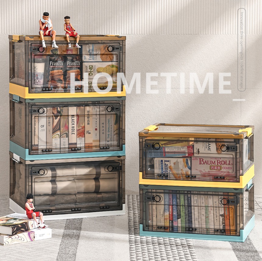 Foldable Storage Box Transparent Stackable Storage Box, Furniture ...