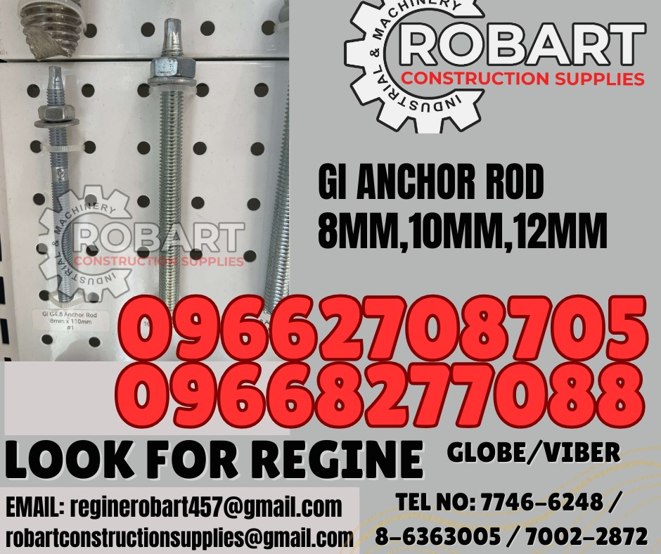 GI ANCHOR ROD 8MM,10MM,12MM, Commercial & Industrial, Construction ...