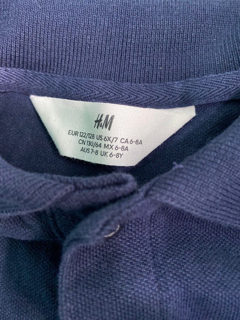 H&M Boy Polo Shirt (Size 6-8y), Babies & Kids, Babies & Kids Fashion on Carousell