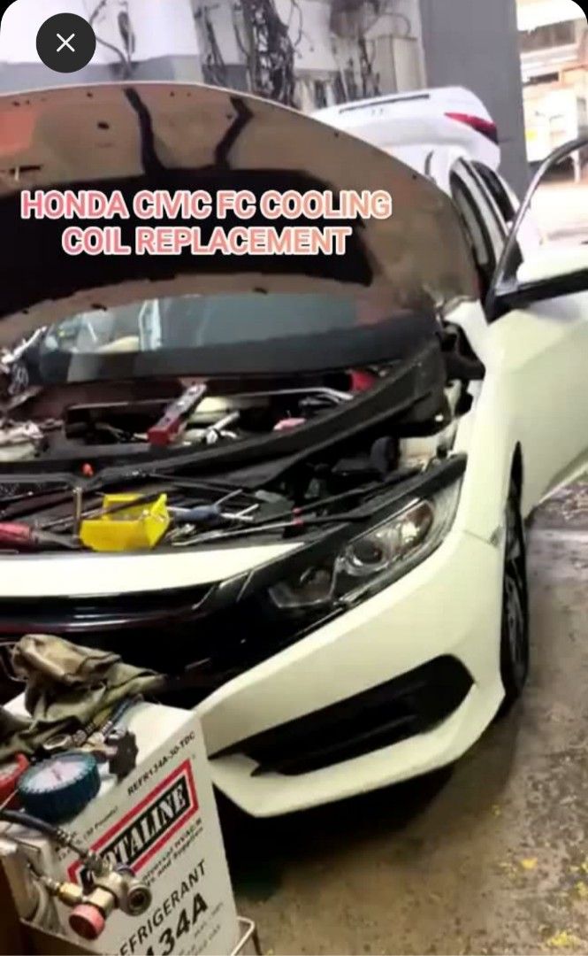 Honda Civic FC Cooling Coil Replacement, Car Accessories, Car Workshops & Services on Carousell
