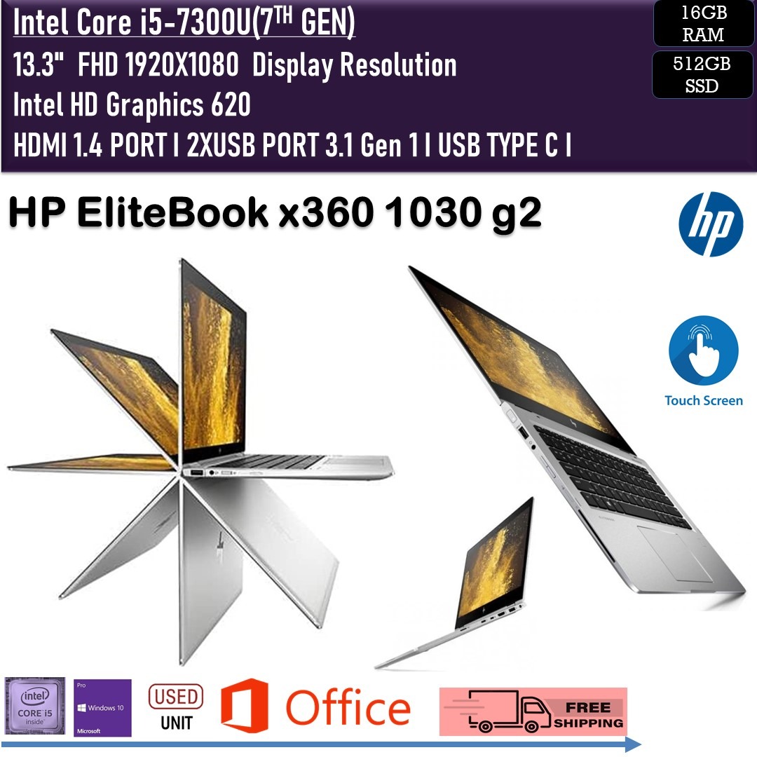HP EliteBook x360 1030 G2 TOUCH SCREEN Notebook 7th Generation Intel ...